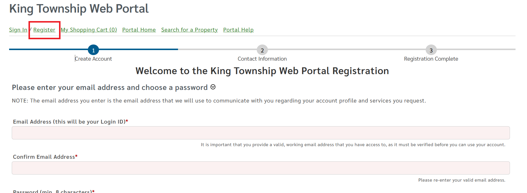 CityView Portal help | Township Of King